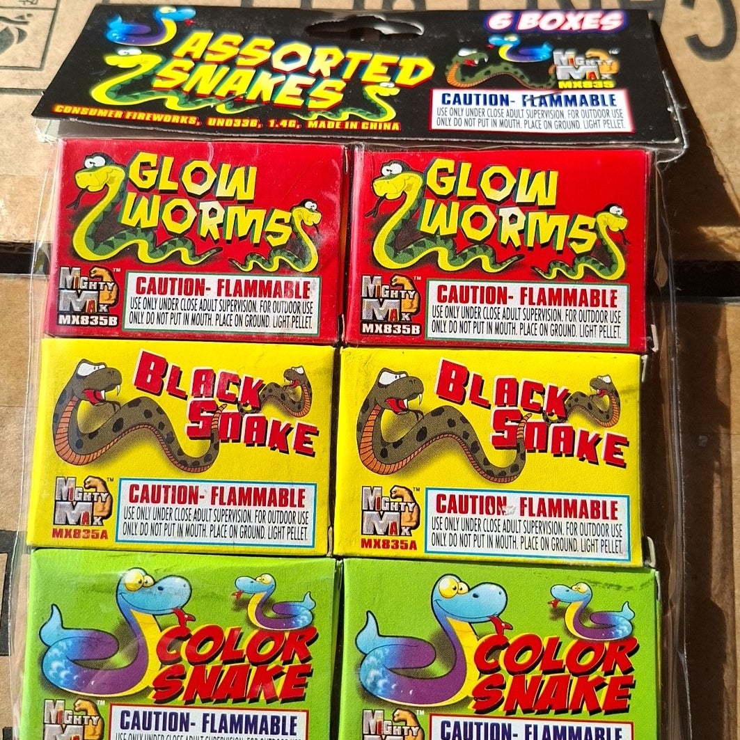 Assorted Snakes | Northbound Slug Fireworks LLC
